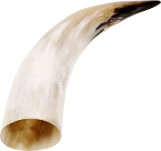 Amosfun Kuhhorn Vase Wanddekoration Retro Stil Vintage Blumenarrangements Ox Horn Handwerk F&uuml;R Innenbereich 30 x 7 x 5,5Cm