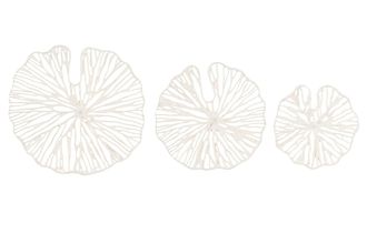 Creative Co-op Creative Co-Op Wanddekoration aus Papier und Metall, handgefertigt, Wei&szlig;, 3 Gr&ouml;&szlig;en