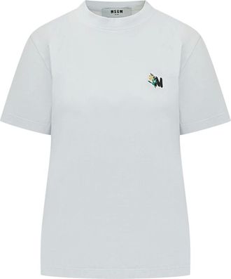 Msgm Msgm, Femme, Tops, Blanc, Taille: 36 FR T-Shirt