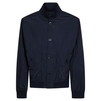 C.P. Company C.p. Company, Homme, Vestes, Bleu, Taille: L Bomber Tasca Frontale