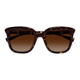 Gucci Sonnenbrille mit quadratischem Rahmen - - Accessories - Damen - Braun - 52 MM