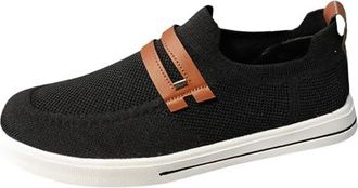 Generic Chaussure de Marche Homme Pied Large Slip on Baskets Maille Tiss&eacute;e Lacets Respirante et Antid&eacute;rapante Caoutchouc Semelle Chaussures Sentier Dext&eacute;rieur