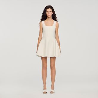 Sandro Robe courte en maille perl&eacute;e