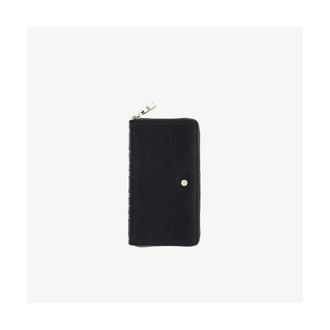 Borbonese Rivetto Embossed Zip-Around Geldb&ouml;rse - - Accessories - Damen - Schwarzk - ONE SIZE