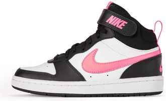 Nike Unisex Kinder Court Borough Mid 2 Sneaker, Black Sunset Pulse White, 38.5 EU