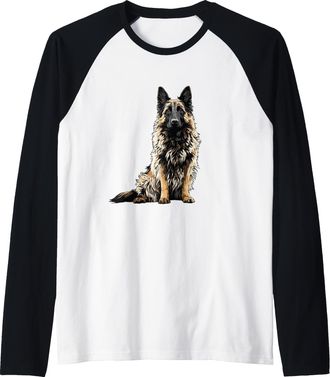 Whyitsme Design Belgischer Tervuren-Hund Illustration Raglan