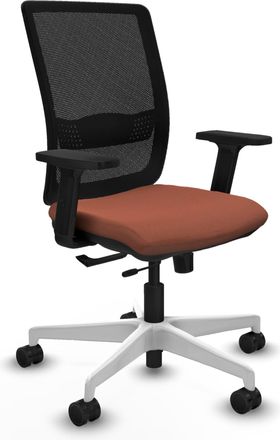 Piqueras y Crespo B&uuml;rostuhl mit 2D-Armen, h&ouml;henverstellbare Lendenwirbelst&uuml;tze, ausgestattet mit Syncro/Traslack und injiziertem Schaumstoff, Schwarz/Braun