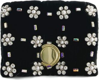 Giambattista Valli Airbag Clutch aus Samt - Schwarz