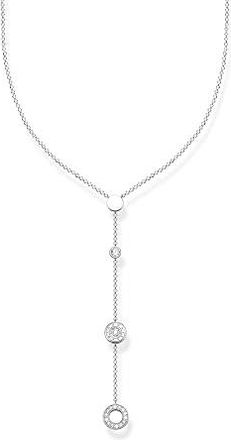 Thomas Sabo KE1879-051-14-L45v Chaîne pour femme en argent sterling 925 avec pierres blanches en forme de Y tendance, longueur 45 cm, KE1879-051-14-L45v, 45 cm, A