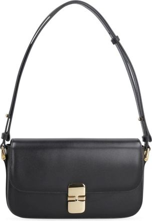 A.P.C. A.p.c., Femme, Sacs, Noir, Taille: ONE Size Grace Leather Crossbody Bag