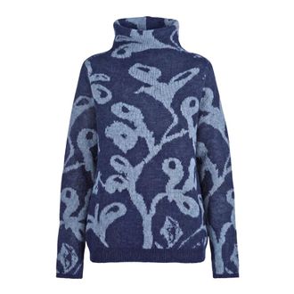 Alessia Santi Dolcevita mit Jacquard-Muster - - Knitwear - Damen - Blau - XS
