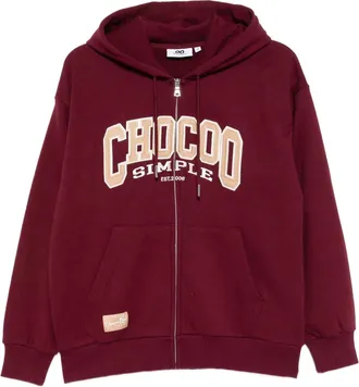 Chocoolate hoodie zippé à logo brodé - Rouge