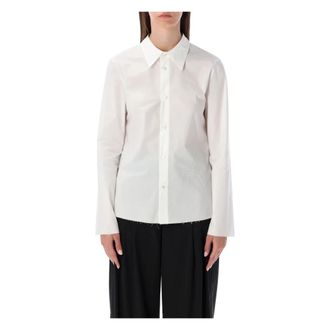 Maison Margiela Dekonstruiertes Baumwollpopeline-Hemd - - Blouses & Shirts - Damen - Wei&szlig; - 2XS