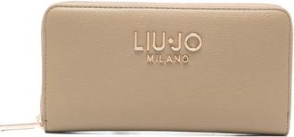 Liu Jo large logo zip wallet - Nude