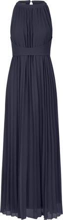 Apart Fashion Damen Plissee-Chiffon-Maxikleid, Elegantes Kleid mit hohem Ausschnitt, &auml;rmellose Abendgarderobe, flie&szlig;endes formelles Outfit, stilvolles Kleid f&uuml;r bes