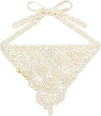 Ganni Femme, Accessoires, Blanc, Taille: ONE Size Foulard