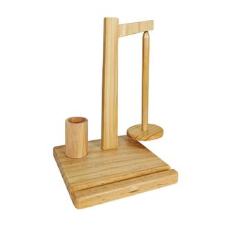 Generic Garnrollenhalter aus Holz, Garnrollenhalter f&uuml;r Holzgarn,H&auml;kelgarnhalter | Garnhalter Telefonhalter Magnetischer Garnhalter Spinner zur Aufbewahrung v