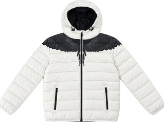 Marcelo Burlon Gesteppte Kapuzenjacke - - Jackets - Herren - Wei&szlig; - L