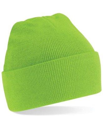 Beechfield Turn-up Beanie Casquette de Baseball, Vert Citron, Taille Unique Homme