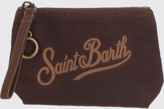 MC2 Saint Barth Pochette porte-cl&eacute;s Aline en coton cir&eacute; &agrave; motif tartan