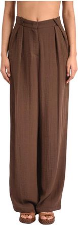 Simona Corsellini Femme, Pantalons, Brun, Taille: 44 FR Wide Pantalons
