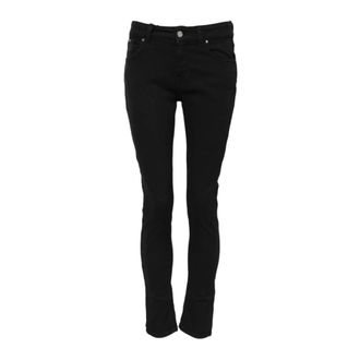 Dolce & Gabbana Schwarze Logo Skinny Denim Jeans - - Jeans - Damen - Schwarzk - XS