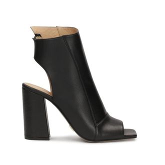 Kazar Leder Peep-Toe Stiefeletten mit offener Zehenpartie und Ferse - - Shoes - Damen - Schwarzk - 37 EU