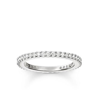 Thomas Sabo Thomas Sabo Damen-Ring Sterling Silver 925 Silber Zirkonia wei&szlig; Gr. 52 (16.6) - TR1980-051-14-52