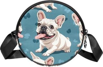 Generic Sac &agrave; bandouli&egrave;re Circle pour femme, petit sac &agrave; bandouli&egrave;re avec fermeture &eacute;clair et bretelles r&eacute;glables, sac &agrave; main rond d&eacute;contract&eacute; pour femmes et 