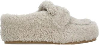 Fabiana Filippi Femme, Chaussures, Beige, Taille: 37 EU Mocassins Boutonn&eacute;s En Shearling