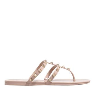 Valentino Garavani Sandalen - Rockstud Thong Summer - Gr. 37 (EU) - in Gold - f&uuml;r Damen