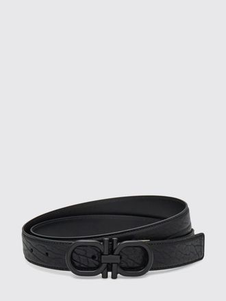 Ferragamo Ceinture Gancini r&eacute;versible en cuir de veau grain&eacute; et lisse