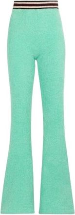 Roberto Cavalli Femme, Pantalons, Bleu, Taille: 38 FR Pantalon de surv&ecirc;tement &eacute;vas&eacute; &agrave; logo brod&eacute;