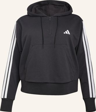 adidas Essentials 3-Streifen French Terry Quarter-Zip Hoodie - Grosse Gr&ouml;ssen schwarz