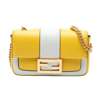 Fendi Sac bandouli&egrave;re &agrave; cha&icirc;ne Pre-owned - Femme - Pre-owned - Jaune - Taille: ONE Size