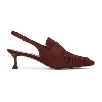 Kazar Femme, Chaussures, Brun, Taille: 36 EU Escarpins slingback bordeaux avec des poils