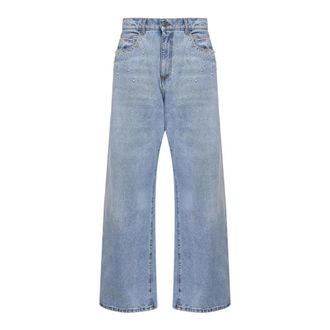 Giuseppe Di Morabito Kristallverzierte Wide Jeans - - Jeans - Damen - Blau - W29
