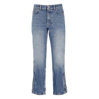 Paco Rabanne Femme, Jeans, Bleu, Taille: W25 Zip-detail Cropped Jeans