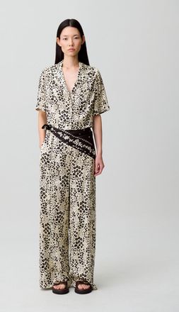 Claudie Pierlot Satinhemd mit Animalprint