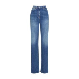 MVP Wardrobe Blaue Distressed High-Waisted Jeans - - Jeans - Damen - Blau - M