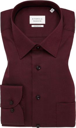 Eterna Hemd Comfort Fit Green Level 65 cm Arm Bordeaux Struktur 8464/97 E181, Kragenweite:42
