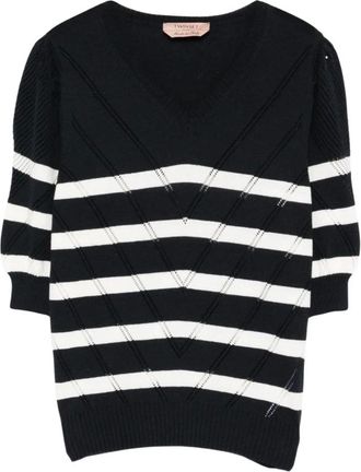 Twinset Femme, Pulls, Multicolore, Taille: 38 FR V-neck Tricots