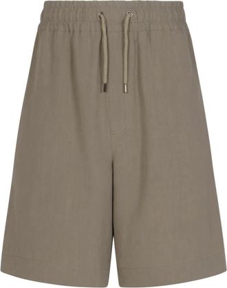 Giorgio Armani Homme, Shorts, Beige, Taille: XL Linen Bermuda Shorts