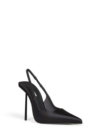 Le Silla Womens Pumps Amelia Satin Black Viscose High Heel Shoes