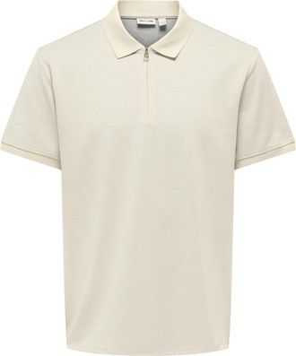 Only & Sons Onsjack Reg Ss Zip Polo Noos