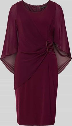 Vera Mont Tailliertes Cocktailkleid mit Strasssteinbesatz