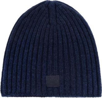 Acne Studios unisex, Accessoires, Bleu, Taille: ONE Size Knitted Beanie