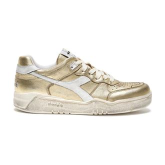Diadora Premium Stone Wash Leder-Sneakers - - Shoes - Damen - Gelb - 36 EU