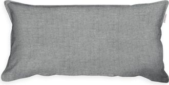 Tom Tailor Melange-Kissenh&uuml;lle, 40x80 cm, 40% Baumwolle/ 25% Viskose / 35% Polyester, Mit Stehsaum und Markenrei&szlig;verschluss, Woven Melange Grau (Soft Grey)