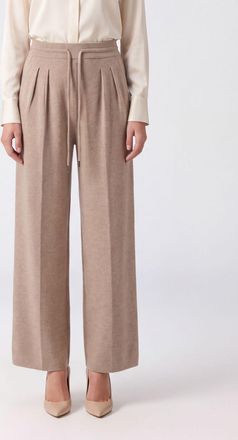 Max Mara Hoch taillierte Strickhose aus Wolle und Kaschmir